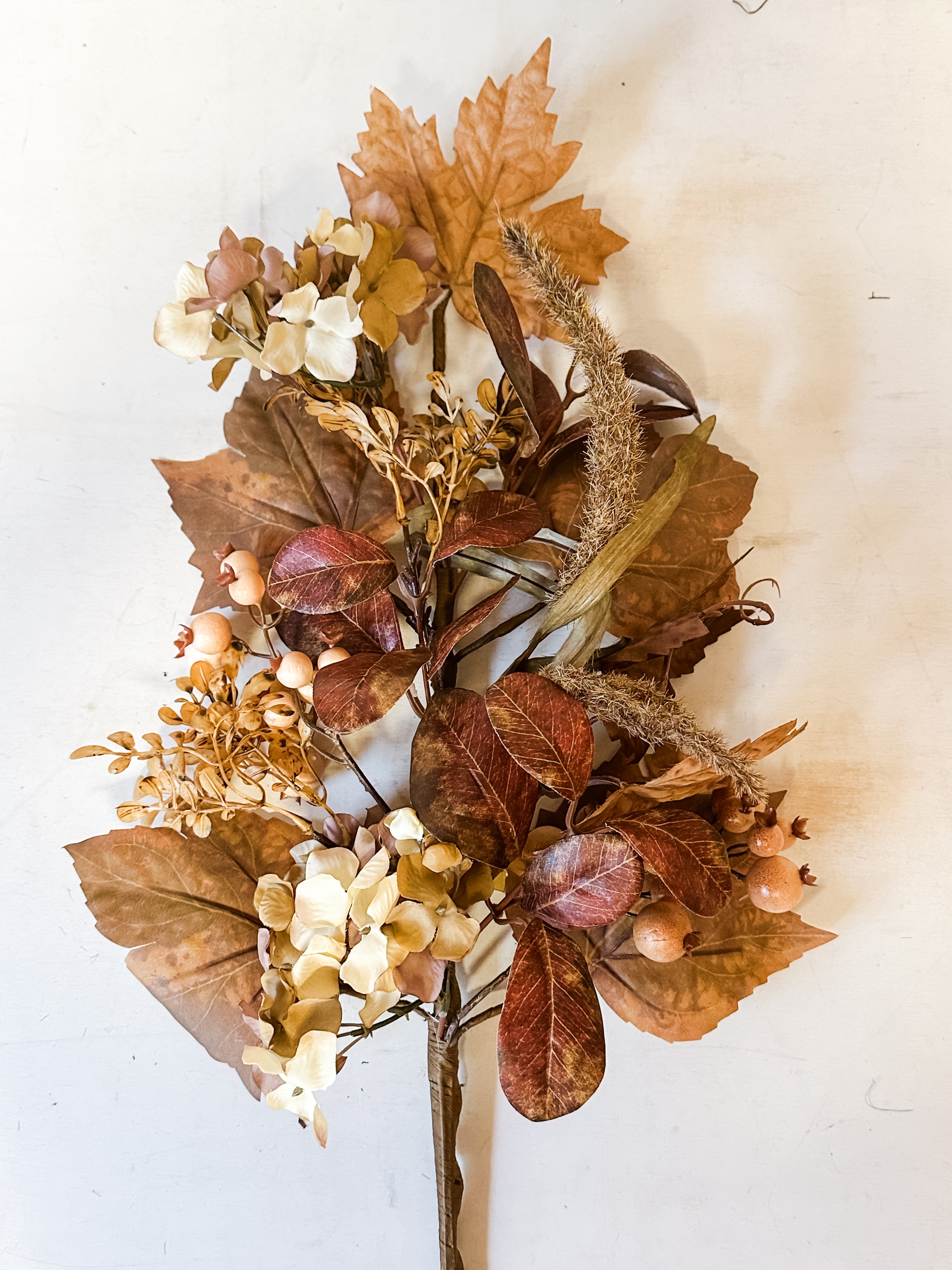 Faux Maple Leaf & Berry Spray – 28" High – The Rustic Barn