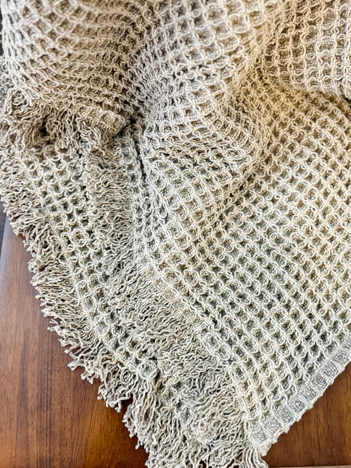 Cotton Waffle Weave Throw with Eyelash Fringe – The Rustic Barn
