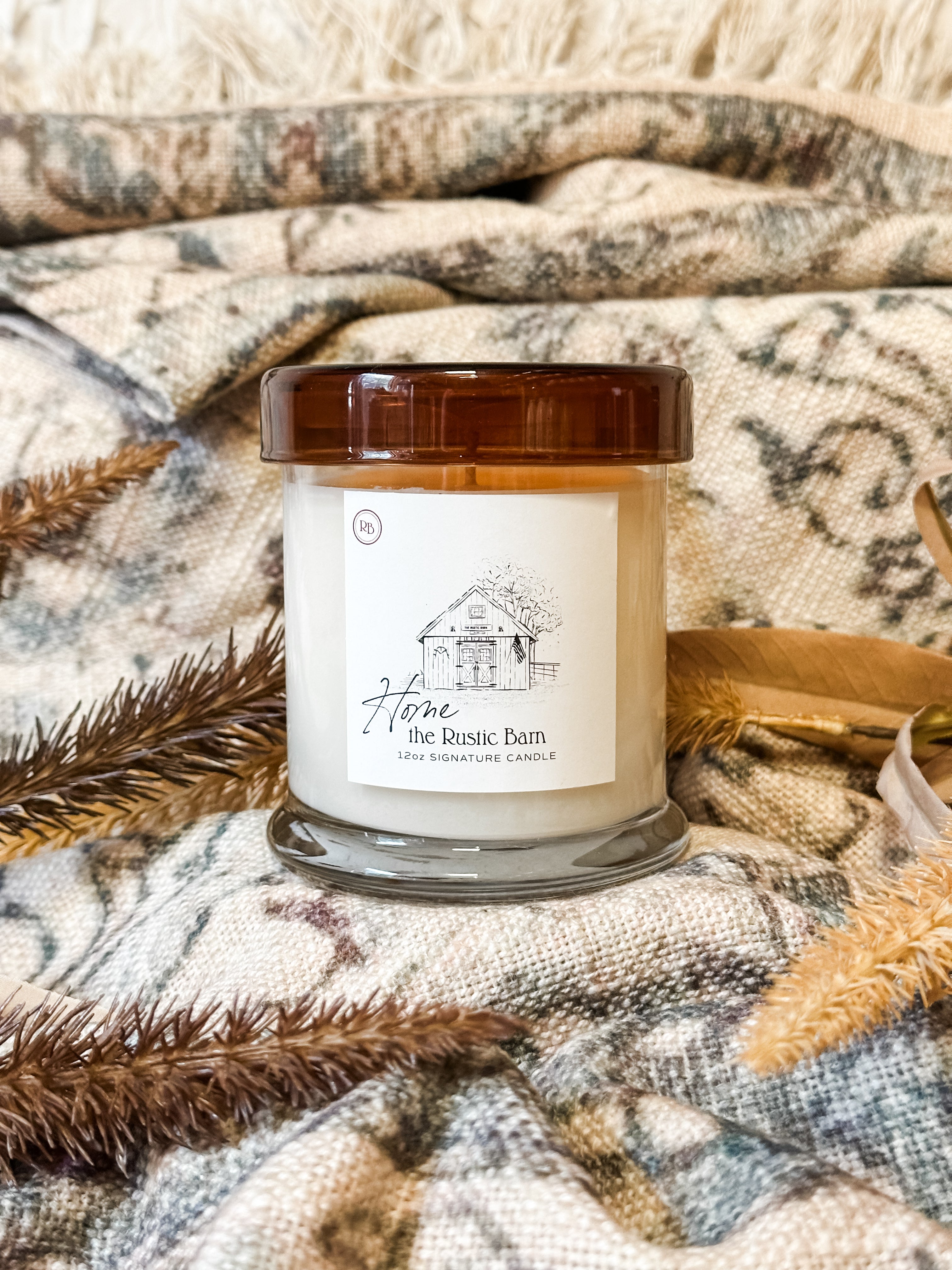 Home Hand-Poured Soy Signature Candle – The Rustic Barn