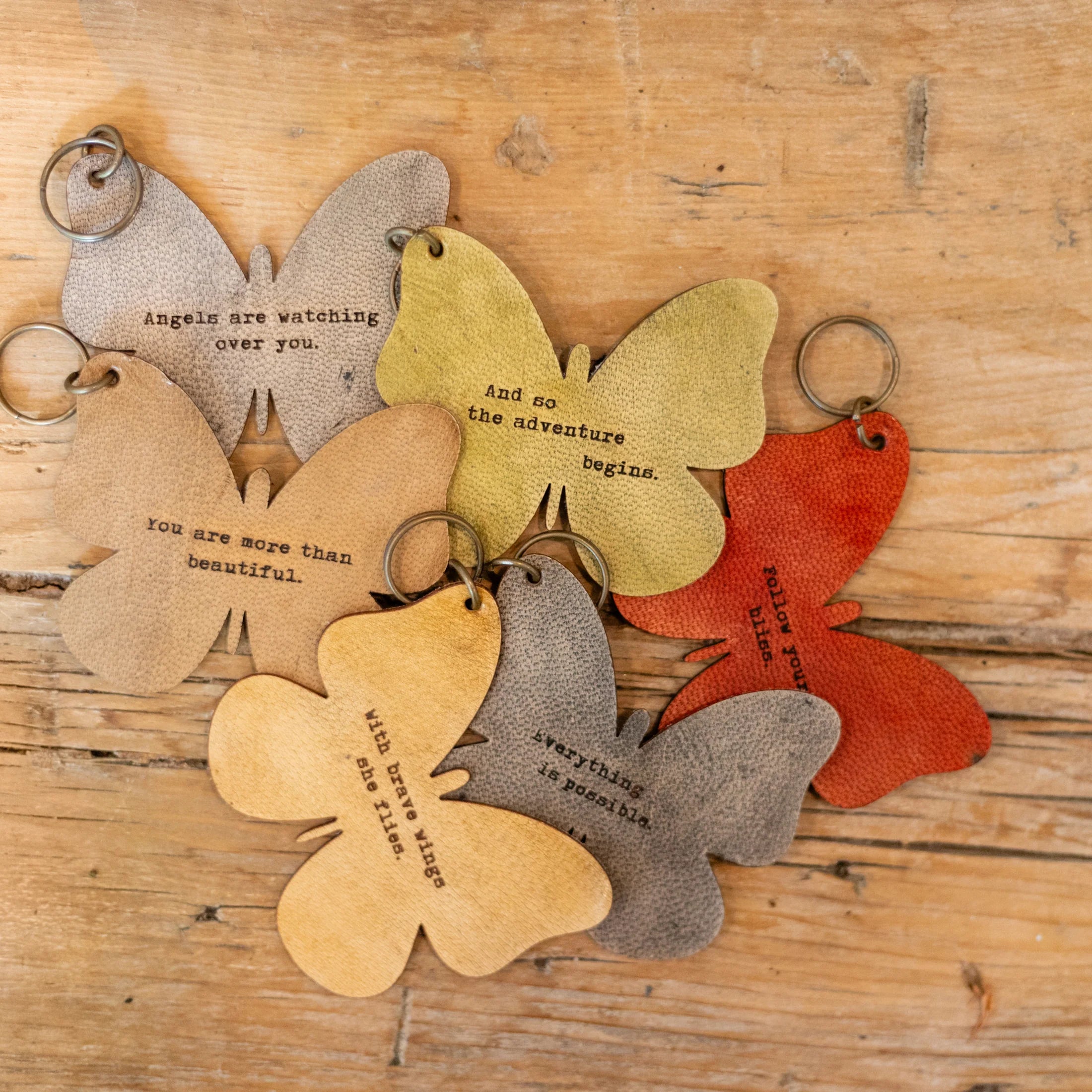 Leather Butterfly Keychains – The Rustic Barn