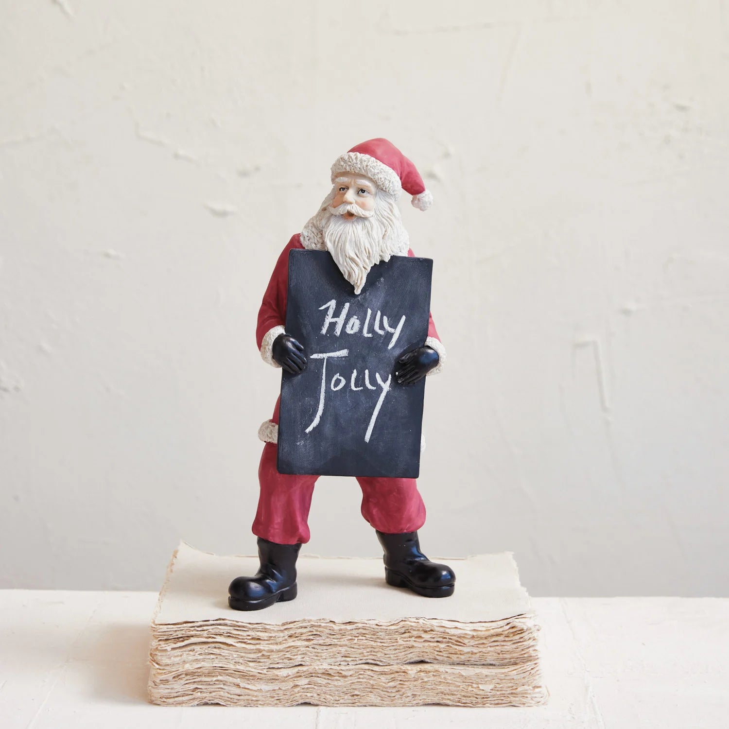 Resin Santa With Chalkboard – The Rustic Barn
